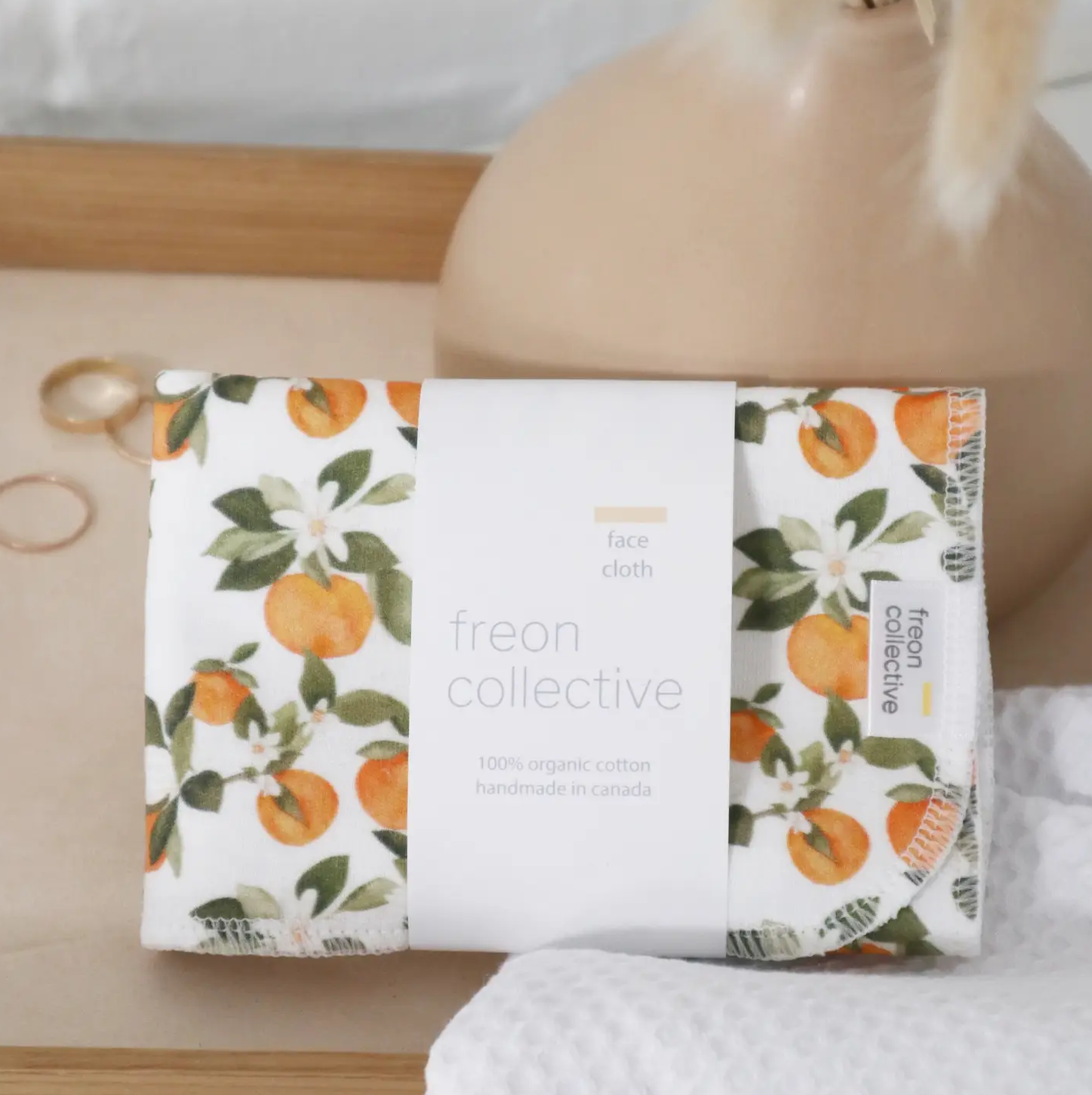 Organic Cotton Face Cloth - Clementine – Butter Baker