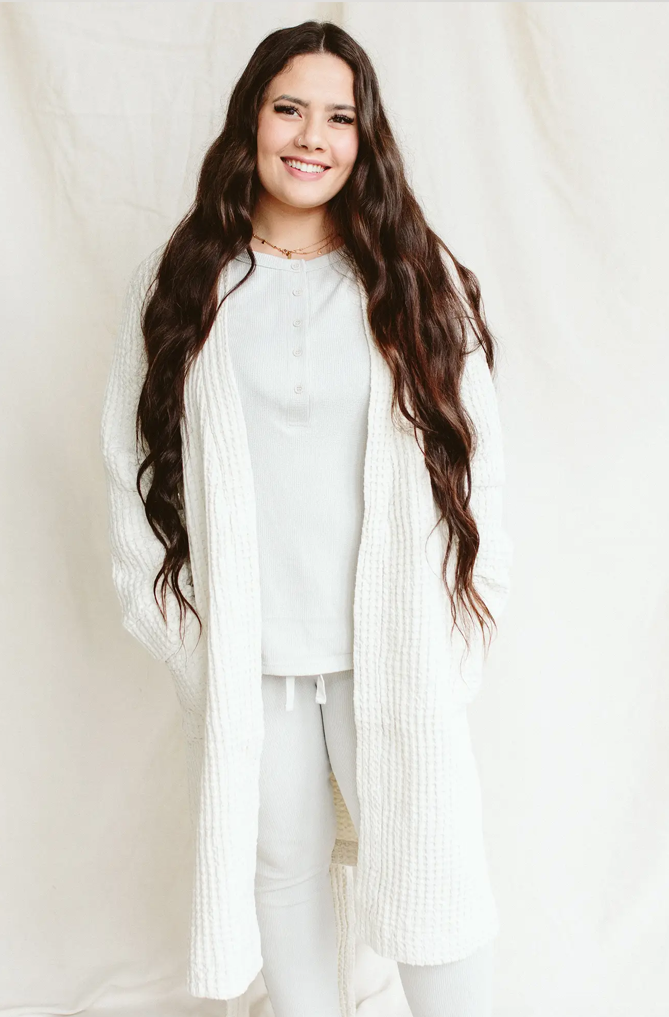 Organic Cotton Waffle Robe - Milk – Butter Baker